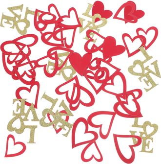 Angoily 100 St&uuml;ck Valentinstag Party Konfetti Gold Rot Papierdeko f&uuml;r Hochzeit Jubil&auml;um Vielseitiges Dekorationszubeh&ouml;r f&uuml;r Romantische Feiern Leicht und Krea