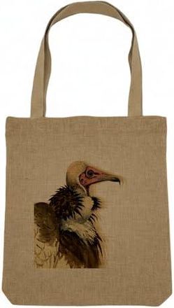 Fabulous Sac Shopping Tote Bag Aspect Lin - Vautour Far West Biologie Illustration Ancienne - Sac de Courses Toile Epaisse 360g Beige Naturel Cabas Port&eacute; Epaul
