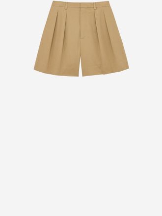 Saint Laurent Mens Cotton Shorts Brown