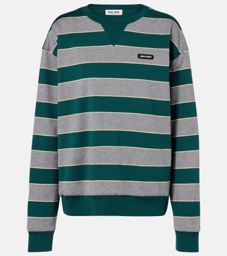 Miu Miu Oversize-Sweatshirt aus Baumwoll-Jersey