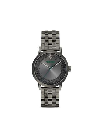 Versace montre &agrave; motif Greca 40 MM - Gris