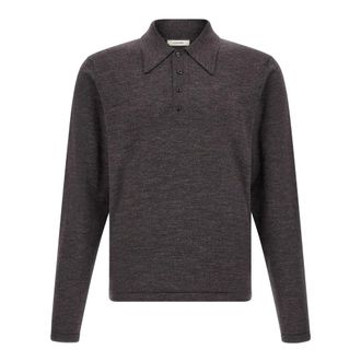 Christophe Lemaire Langarm-Poloshirt - - Tops - Herren - Braun - M