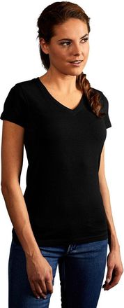 Promodoro Slim-Fit V-Ausschnitt T-Shirt Damen, Schwarz, XL