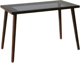 Dmora Schreibtisch Dlojacon, Mehrzweckschreibtisch, Bürotisch für pc, Eckschreibtisch, 110x60h73 cm, Nussbaum - Dmora