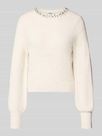 Only Regular Fit Pullover mit Strasssteinbesatz Modell ELSA