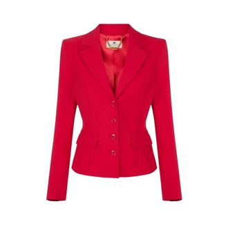 Elisabetta Franchi Technische Stoffjacke - - Jackets - Damen - Rot - L