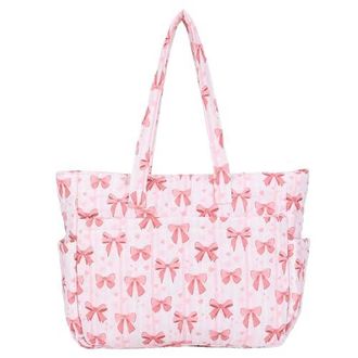 Generic Kexpery Sac &agrave; Main Femme Floral en Coton Padd&eacute; Grand Capacit&eacute; Sac Tote avec Compartiments Multiples pour Travail et Loisirs