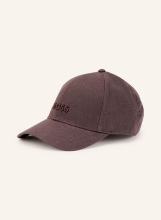 HUGO BOSS Leinen-Cap Zed braun