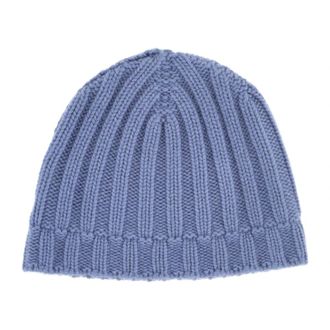 Drumohr Rippstrickm&uuml;tze aus reinem Kaschmir - - Accessories - Herren - Blau - ONE SIZE