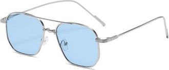 Generic Lunettes de soleil en m&eacute;tal for hommes et femmes, tendance, for la conduite quotidienne, Photo(Blue)