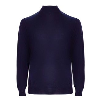 Fedeli 140S Schurwollpullover - - Knitwear - Herren - Blau - 3XL