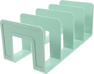 BESTONZON Stabiler Buchst&auml;nder mit 4 F&auml;chern Robuster Desktop Aktenorganizer aus Gr&uuml;nem Material Buchablage f&uuml;r Schreibtisch und Regal B&uuml;robedarf f&uuml;r Effiziente