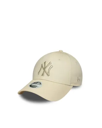 New Era Unisex Baseball Cap Metallic Logo Light Beige Cotton Hat