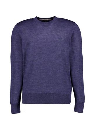 HUGO BOSS Herren Pullover blau meliert
