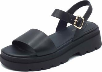 Geox Femme D ADACTER S D Sandale Plate, Black, 39 EU