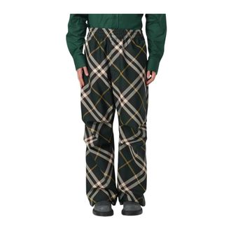 Burberry Gr&uuml;ne Karohose mit lockerer Passform - - Trousers - Herren - Gr&uuml;n - S