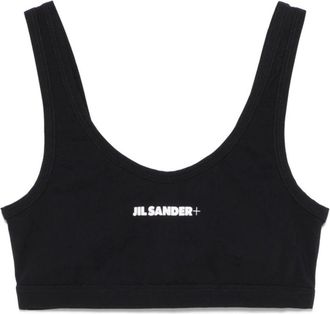 Jil Sander Femme, Tops, Noir, Taille: 36 FR Logo Sports Bra