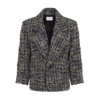 Saint Laurent Einknopf-Sakko aus Tweed - - Jackets - Damen - Mehrfarbig - XS