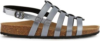 Geox Damen D BRIONIA F Flat Sandal, Gun, 38 EU