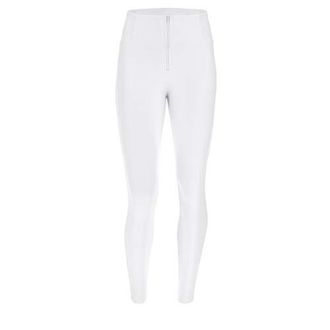 Freddy WR.UP Pantalon WR.UP 7/8 superskinny taille haute en simili cuir, Blanc, Medium