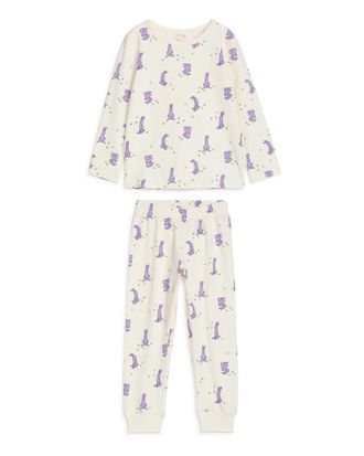 Arket Jersey-Pyjama -Wei&szlig;