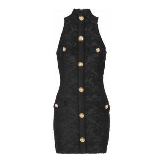 Balmain Femme, Robes, Noir, Taille: 34 FR Baroque Short Dress