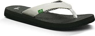 Sanuk Womens Yoga Mat Vegan Flip Flop Sandal White 6