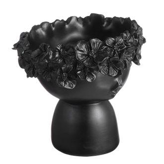 Hemobllo Keramik Sukkulententopf Kopf Design Kleiner Blumentopf f&uuml;r Innen Au&szlig;en Schwarz Kreative Pflanzendekoration f&uuml;r Balkon und B&uuml;ro