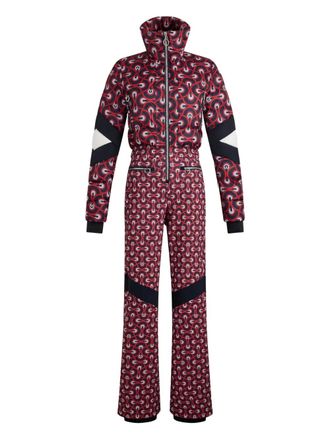 Fusalp combinaison de ski matelass&eacute;e &agrave; motif - Rouge