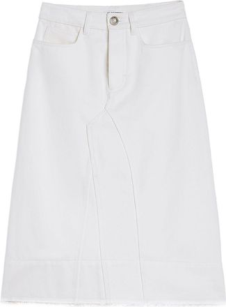 Jil Sander A-Linien-Rock mit Einsätzen - Weiß