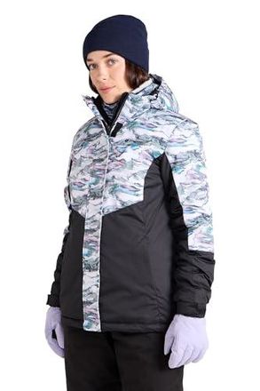 Mountain Warehouse Dawn Veste de ski pour femme - Imperm&eacute;able &agrave; la neige - Veste chaude doubl&eacute;e en polaire, poignets r&eacute;glables, ourlet et capuche - V&ecirc;tement de ski id&eacute;al