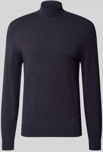 Mc Neal Slim Fit Rollkragenpullover aus Viskose-Mix mit Rippb&uuml;ndchen
