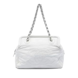 Chanel unisex, Pre-owned, Blanc, Taille: ONE Size Sac cabas en cuir dagneau Pre-owned