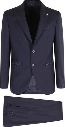 Luigi Bianchi Mantova Homme, Costumes, Bleu, Taille: 3XL Single Breasted Suits