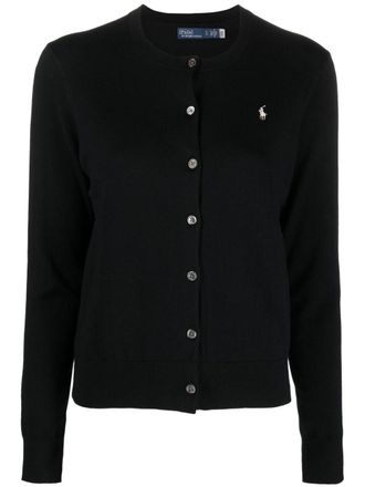 Polo Ralph Lauren cardigan &agrave; logo brod&eacute; - Noir
