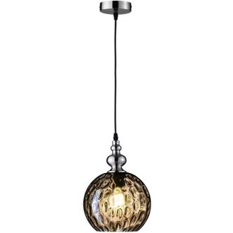 Honsel Leuchten Suspension lampe suspendue r&eacute;tro lampe de table &agrave; manger verre ambre lampe de salon E27