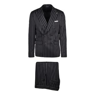 Daniele Alessandrini Homme, Costumes, Noir, Taille: S Giacca Doppiopetto