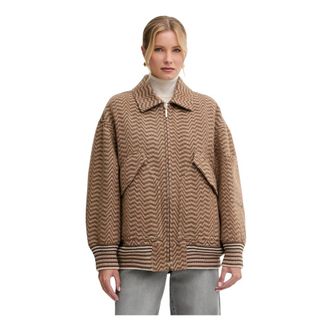 Missoni Bomberjacke mit unregelm&auml;&szlig;igem Chevron-Muster - - Jackets - Damen - Braun - S