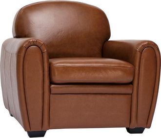 Miliboo Brauner Vintage-Ledersessel club