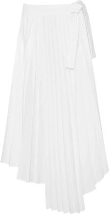 Beatrice .B Femme, Jupes, Blanc, Taille: 42 FR Asymmetric Pleated Skirt