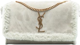 Saint Laurent Hobo Bags - Medium Shearling Monogram Kate Reversible Shoulder - Gr. unisize - in Grau - f&uuml;r Damen
