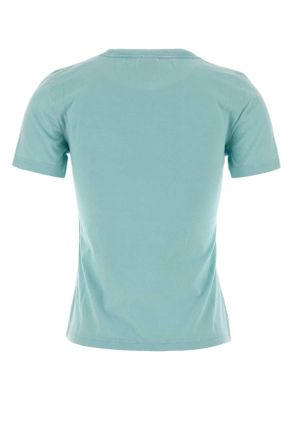 Chlo&eacute; Floral Logo-Print Cotton T-Shirt - Turquoise