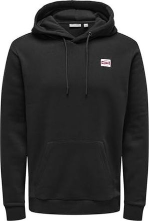 Only & Sons Hoodie Onsdawson Reg Sweat &agrave; Capuche Vd, Jet Black, XXL Homme