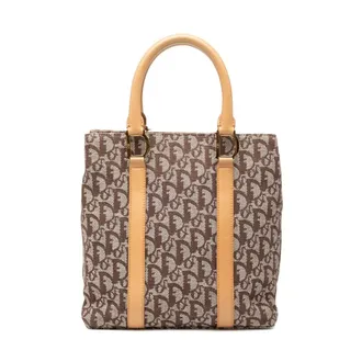 Dior Pre-owned Printed Design Structured Tote - - Pre-owned - Damen - Braun - ONE SIZE