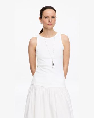 Arket Geripptes Tanktop -Wei&szlig;