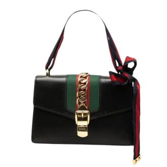 Gucci Pre-owned Sylvie Satchel - Femme - Pre-owned - Noir - Taille: ONE Size