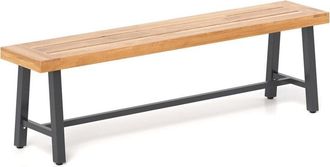 Costway Banc Exterieur Jardin 160 x 32 x 45 cm, 3 Places Banc de Jardin, Bois dAcacia, Capacit&eacute; 360 kg, Coussinets Antid&eacute;rapants, Pieds en M&eacute;tal