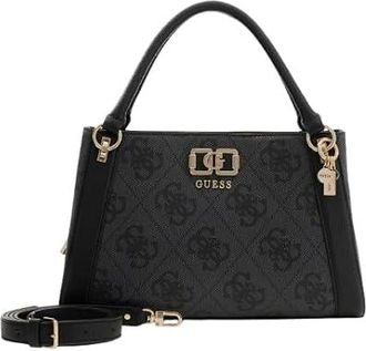 Guess Sac &agrave; Main Sac &agrave; &eacute;paule bandouli&egrave;re Karnilla Logo Girlfriend Satchel Coal Logo Gris fonc&eacute;
