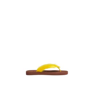 Marni Femme, Chaussures, Jaune, Taille: 44 EU Ponyhair Flip-Flop