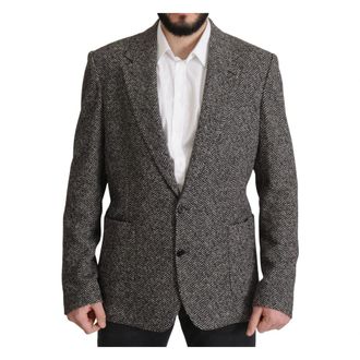 Dolce & Gabbana Homme, Vestes, Gris, Taille: XS Blazer en Coton Polyvalent pour Homme